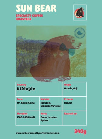 Ethiopia: Mr. Girum Girma - Grade 1 - Natural Guji – Sun Bear Specialty Coffee Roasters